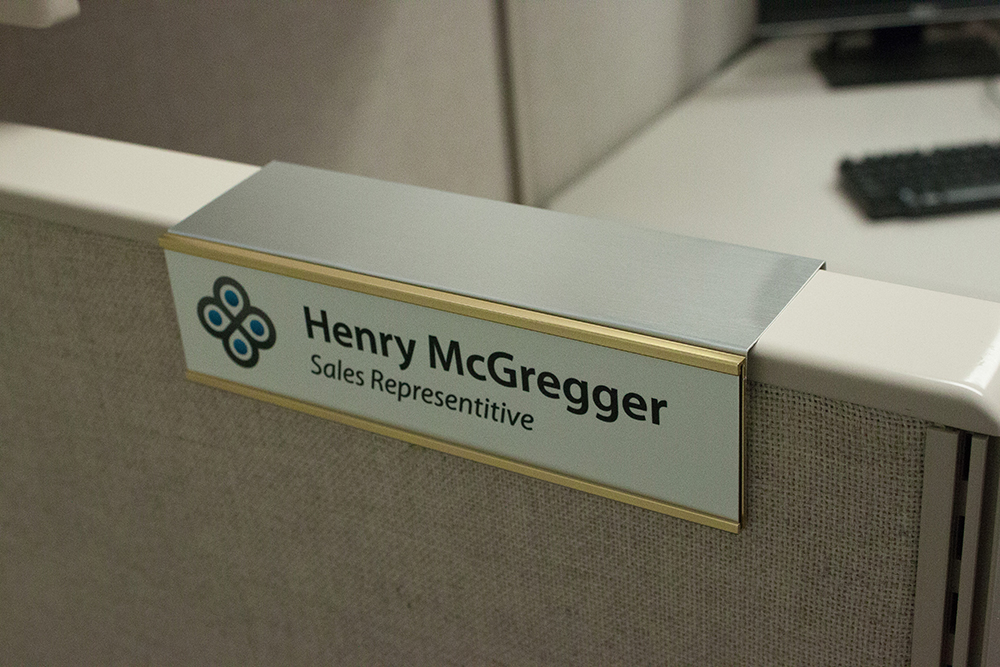 Two-Sided Cubicle Nameplate Holders 8 Two-Sided Cubicle Nameplate Holders 8