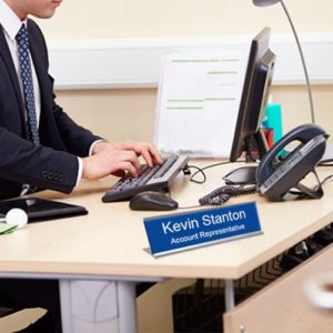 8x2 Office Name Plate Signs - Engraved Plastic - Nap Nameplates