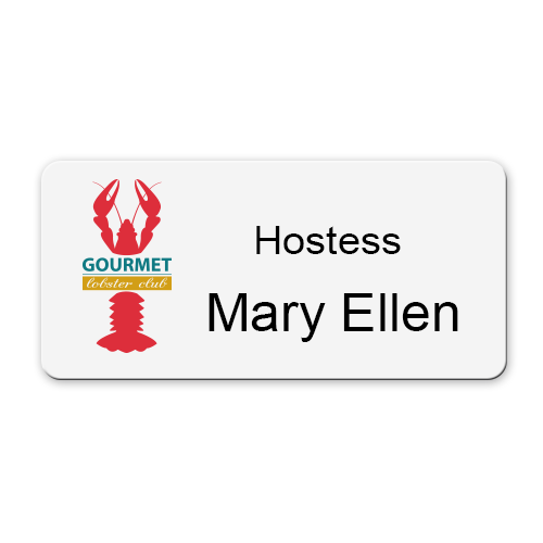 Plastic Name Badges Full-Color Printed, Rectangular