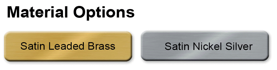 metal classic name badge color only options - NapNameplates
