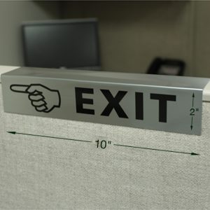 Custom Cubicle Name Plates & Signs 10" x 2" - NapNameplates.com