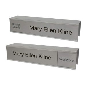 Custom Cubicle Name Plate Slider Signs - NapNameplates.com