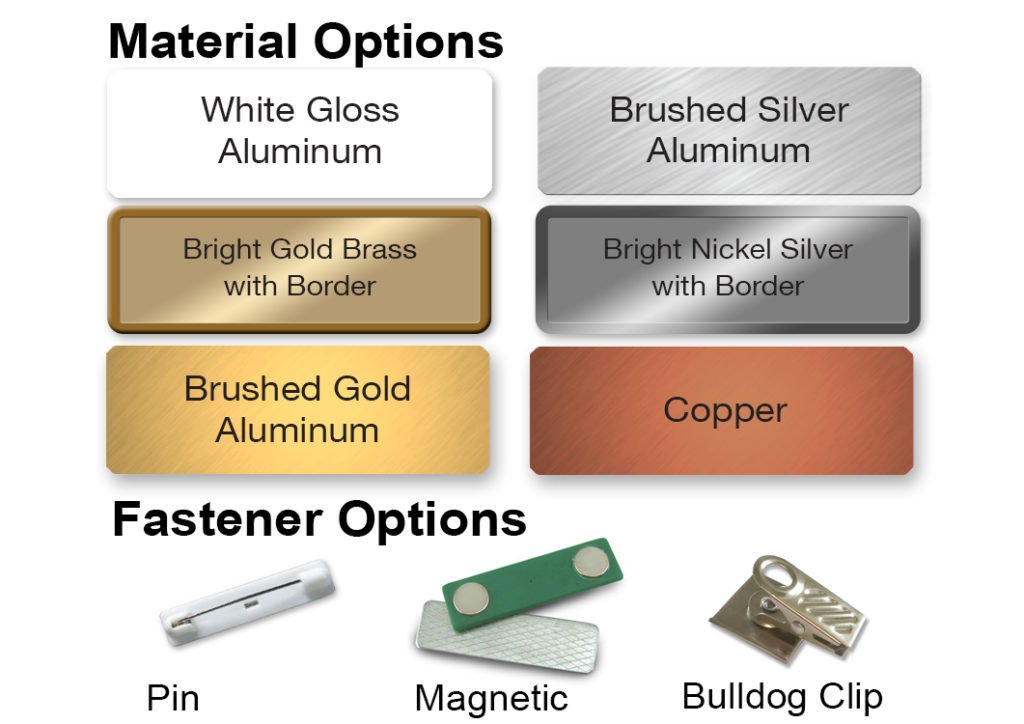 Small Metal Name Badges with Color Printed Logo Only - NapNameplates