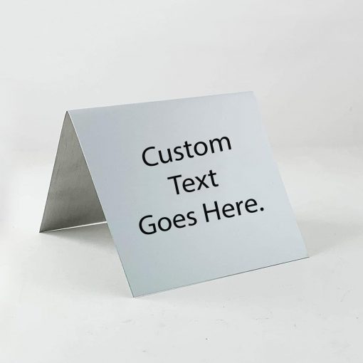 Custom Printed Metal Table Top Signs, Tent-Style 4x3