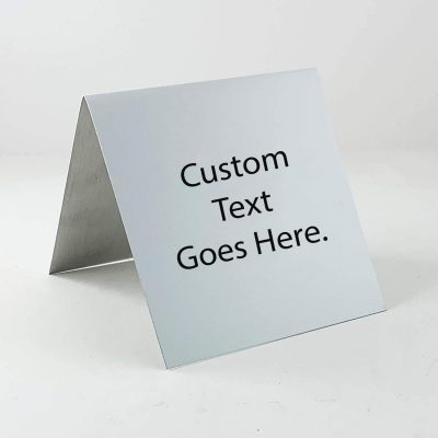 Custom Printed Metal Table Top Signs, Tent-Style 6x2