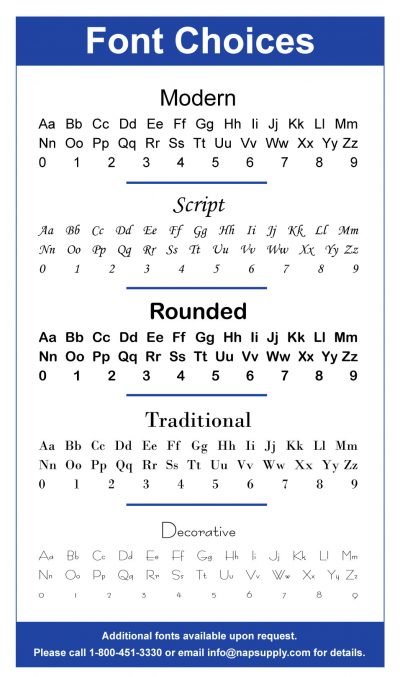 Fonts-Chart - NapNameplates