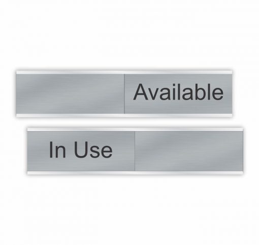 Available / In Use Slider Signs 6″x1″ or 10″x2″ - NapNameplates