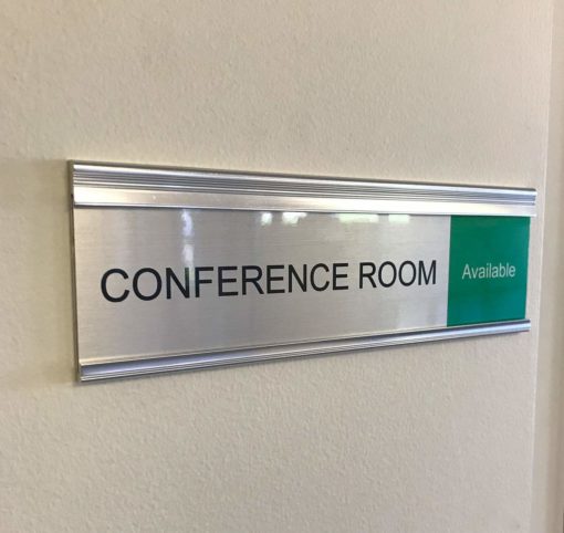 Modern Conference Room Slider Signs - NapNameplates