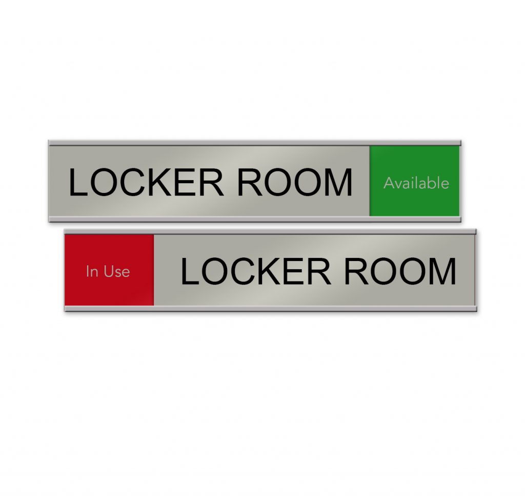 Locker Room Slider Signs 6"x1" or 10"x2" - NapNameplates