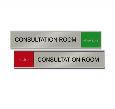Consultation Room Slider Signs 6"x1" x 10"x2" - NapNameplates