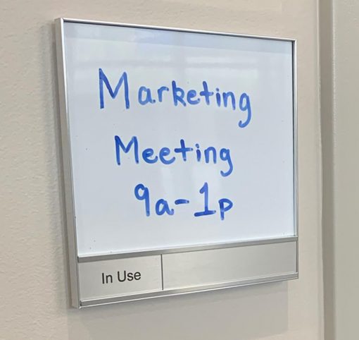 Whiteboard Slider Sign for Conference Rooms & More - NapNameplates