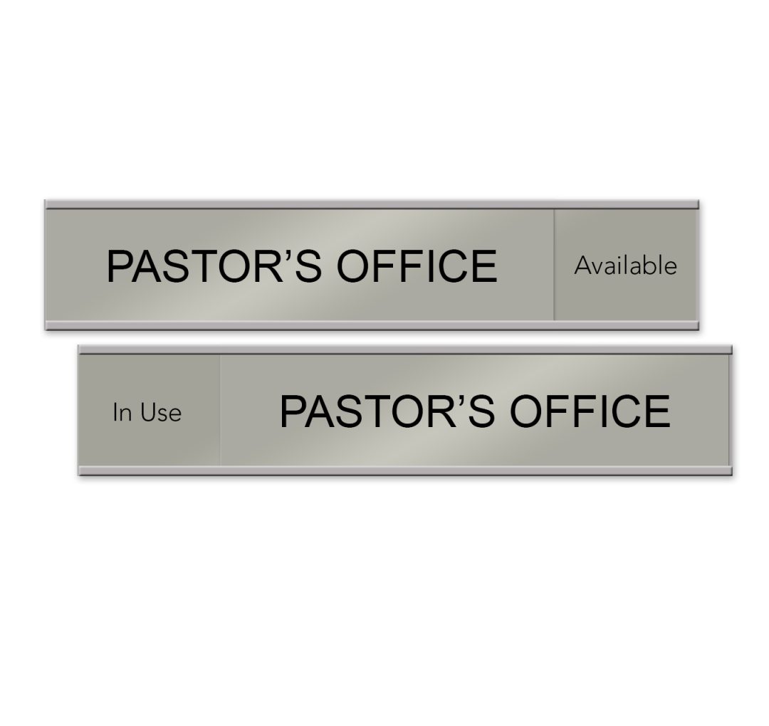 Custom Slider Signs for Doors & Walls 6" x 1" or 10" x 2" - NapNameplates
