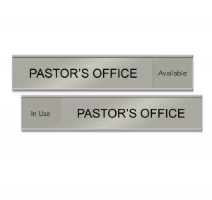 Pastor's Office Slider Signs 6"x1" or 10"x2" - NapNameplates
