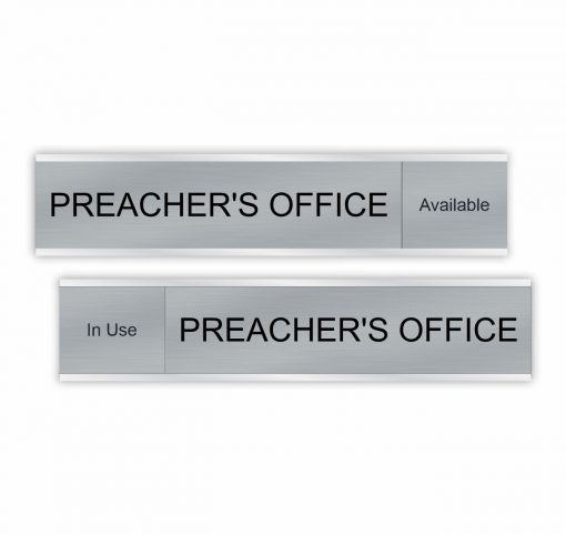 Preacher's Office Slider Signs 6" x 1" or 10" x 2" - NapNameplates