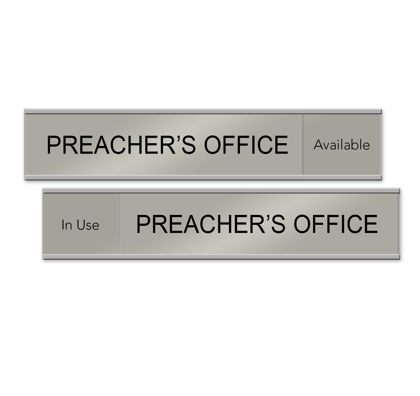 Preacher's Office Slider Signs 6"x1" or 10"x2" - NapNameplates