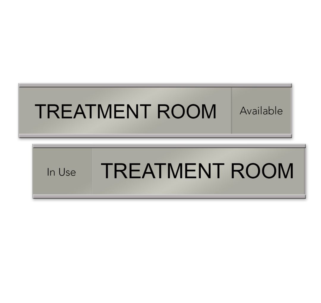 Treatment Room Slider Signs 6"x1" or 10"x2" - NapNameplates