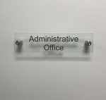 Administrative Office Acrylic Name Plate Sign - Napnameplates.com