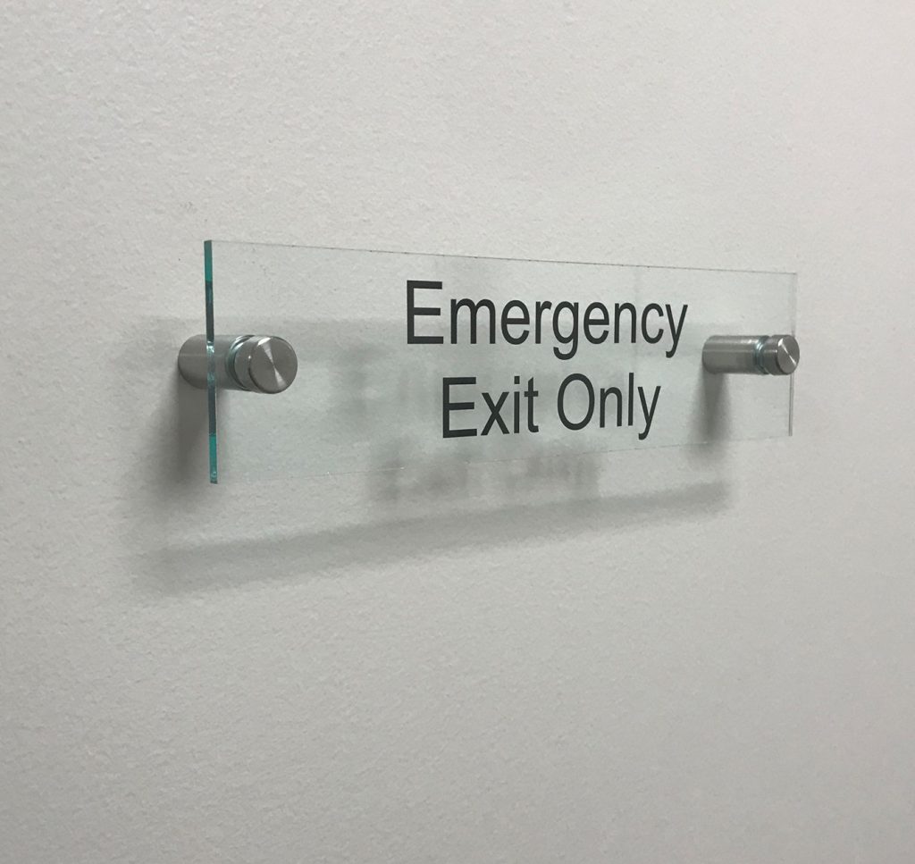 Emergency Exit Only Acrylic Sign - NapNameplates.com