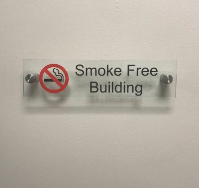 Smoke Free Building Acrylic Sign - Napnameplates.com