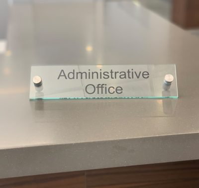 Administrative Office Acrylic Name Plate Sign - Napnameplates.com
