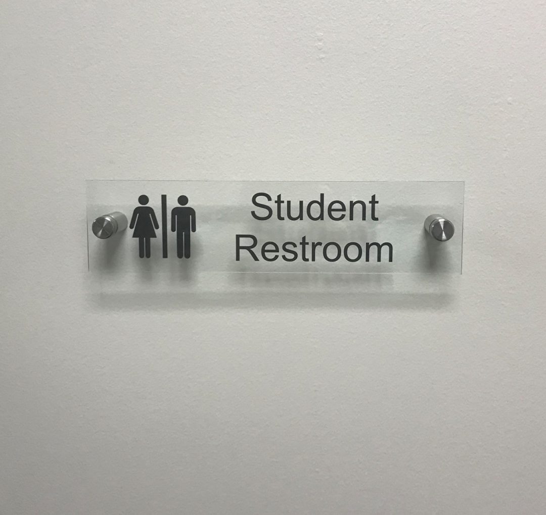 Student Restroom Acrylic Signs for Doors or Walls - Napnameplates.com