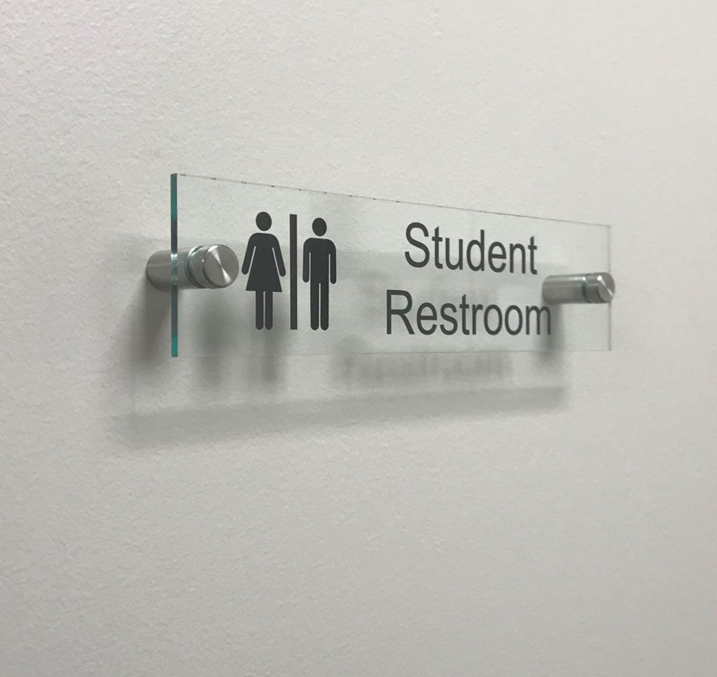 Student Restroom Acrylic Signs for Doors or Walls - Napnameplates.com