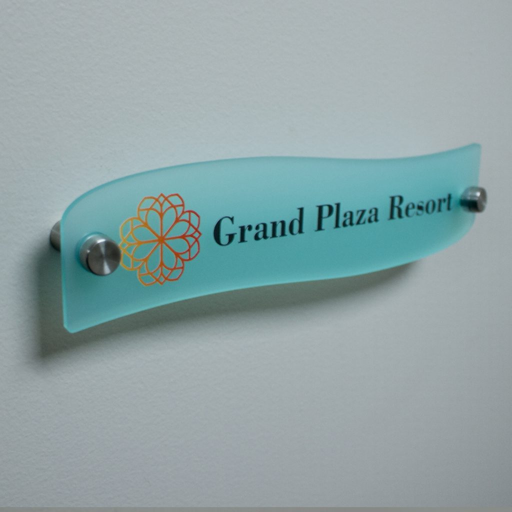Acrylic Name Plates for Offices Printed in Full-Color - NapNameplates.com