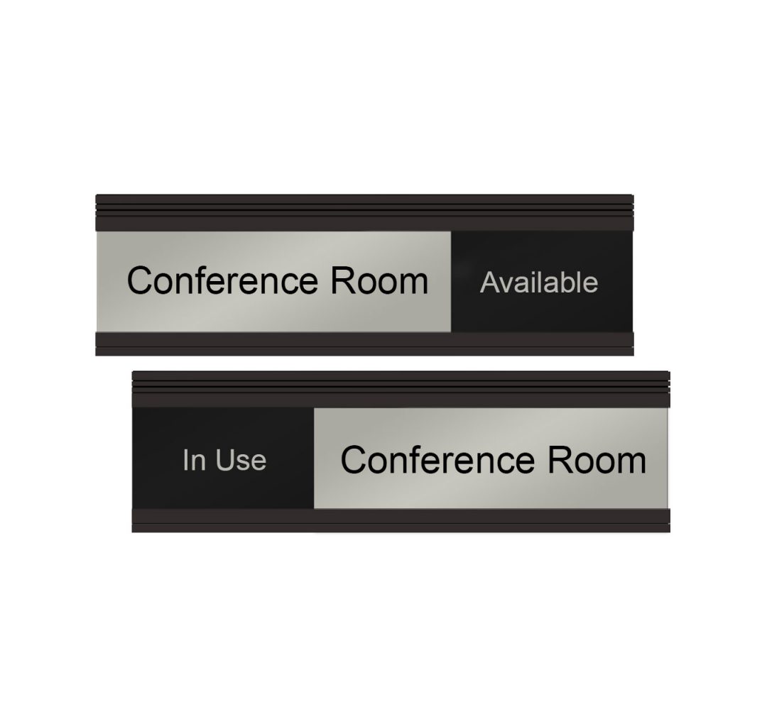 Conference Room Slider Signs, Metal, In Use / Available - NapNameplates