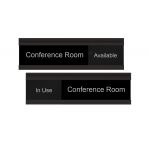 Conference Room Slider Signs, Metal, In Use / Available - NapNameplates