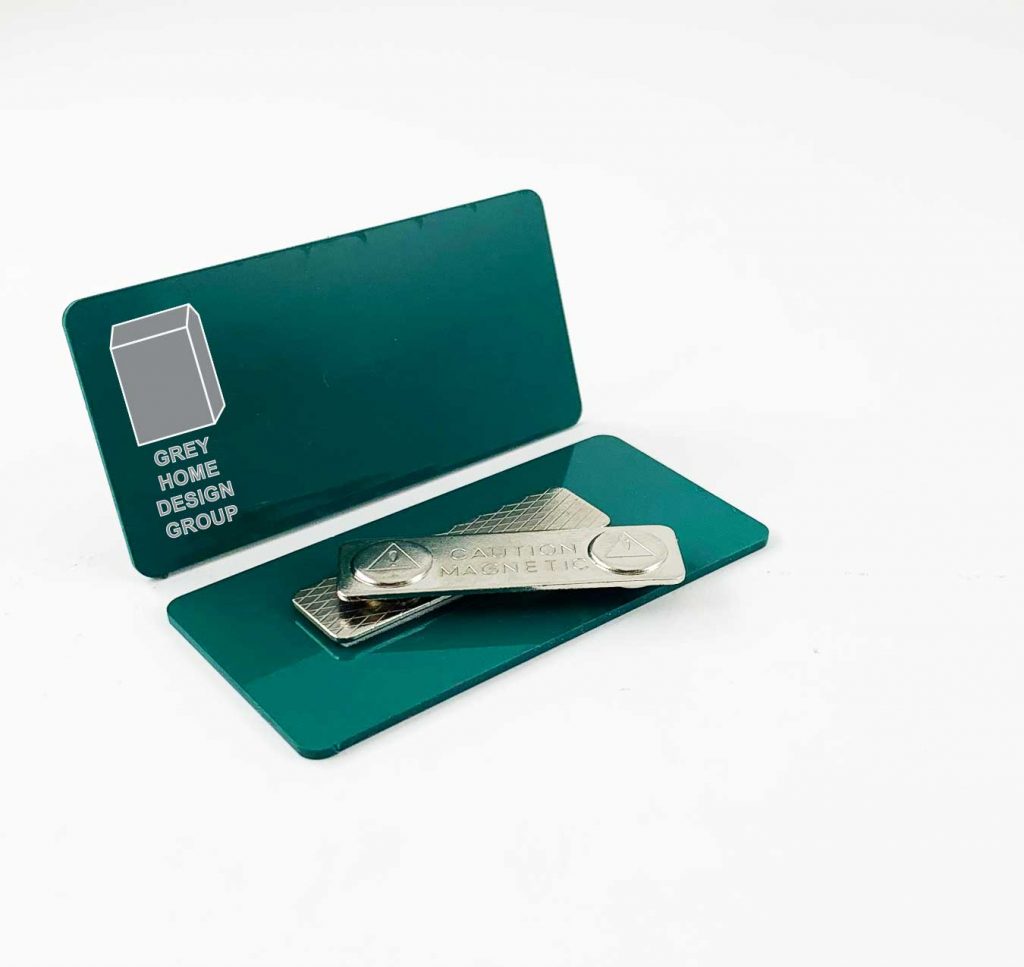 Chalkboard Name Badges with Logos 3" x 1-1/2" - NapNameplates.com