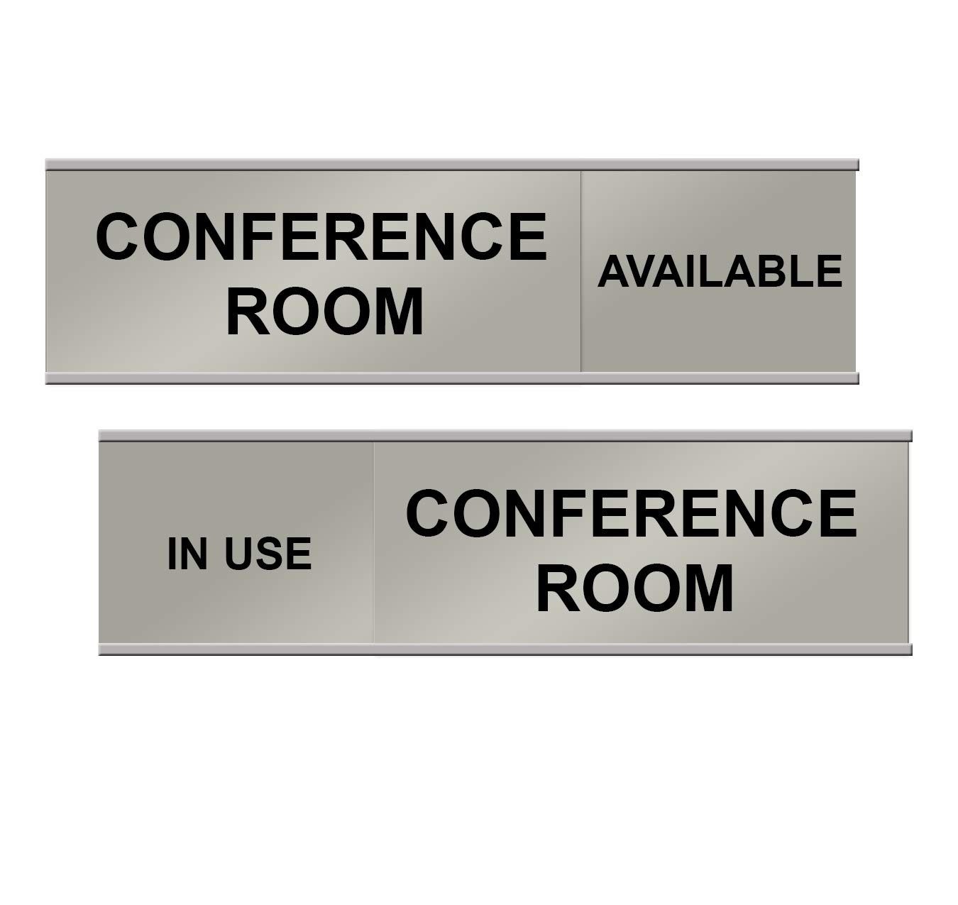 Conference Room Slider Sign, Silver, Conference Room - Nap Nameplates