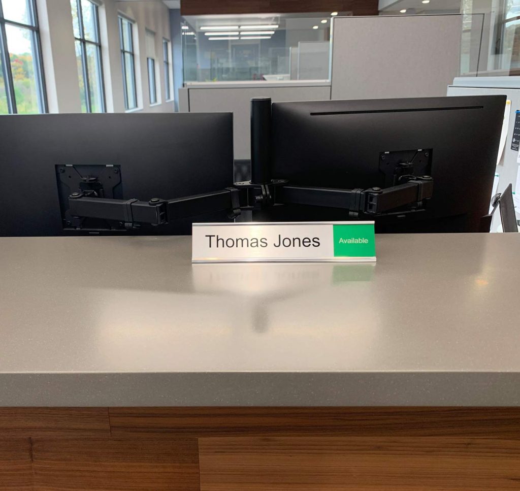 Desktop Sliding Sign with Nameplate Holder 10"x2" - NapNameplates