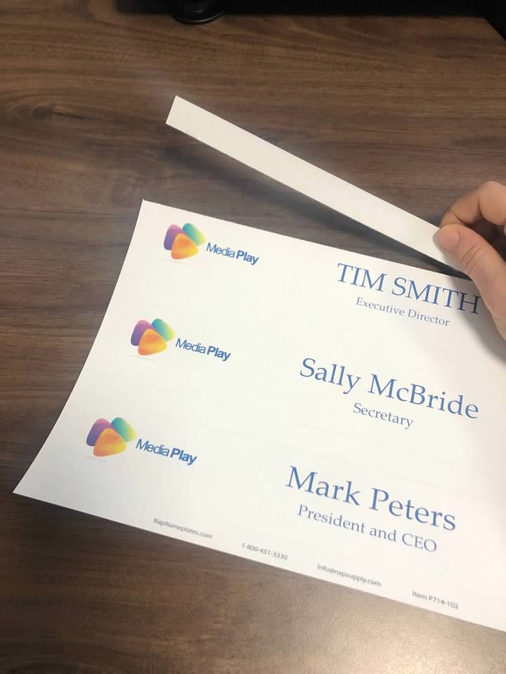 Printable Name Plates