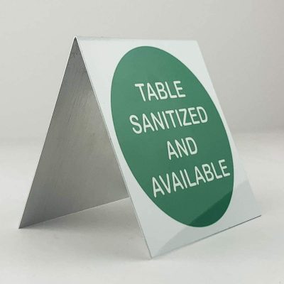 Metal Table Tent Signs - NapNameplates