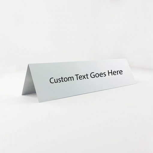 Custom Metal Table Top Signs, Tent-Style 8x2 – NapNameplates.com