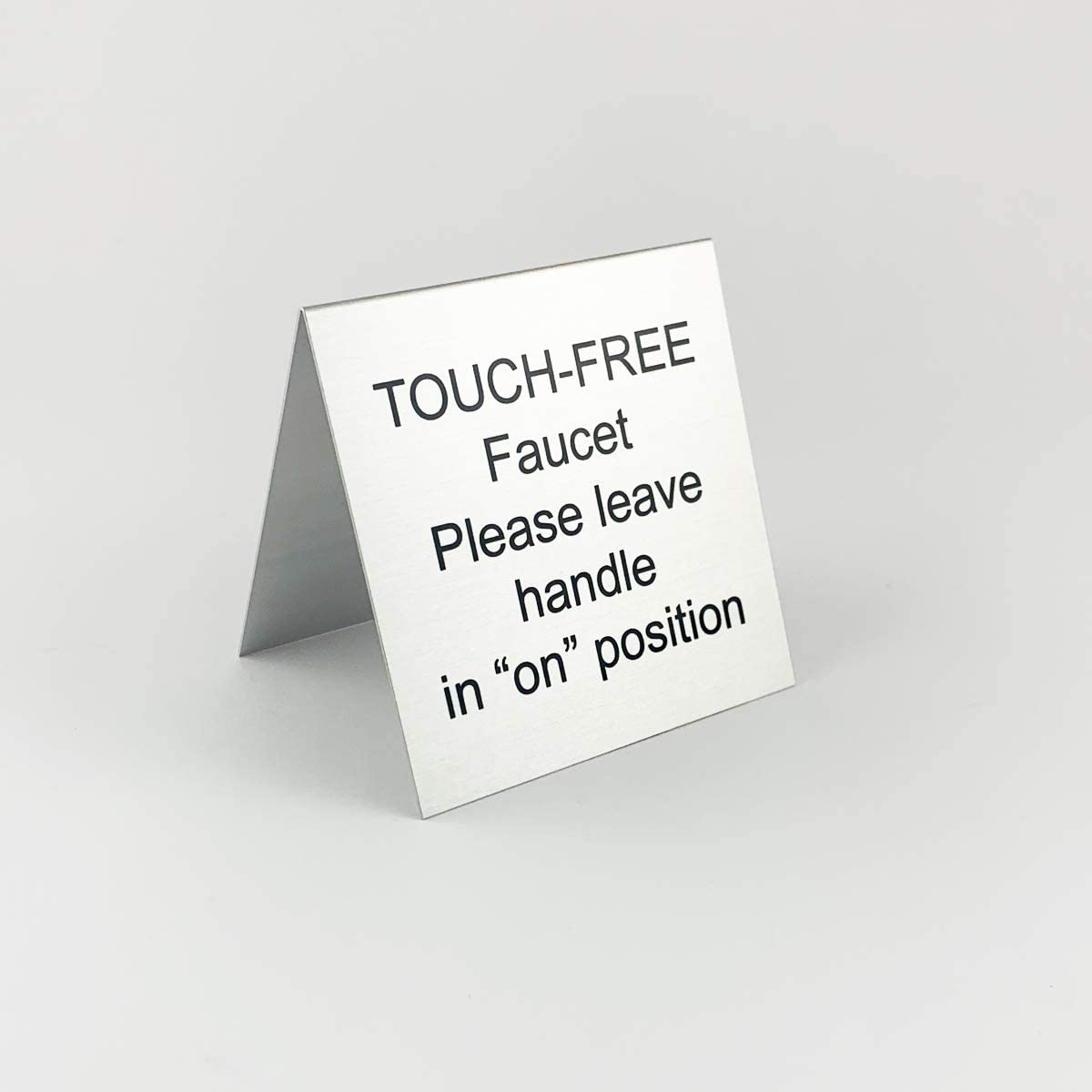 touch free table tent sign - NapNameplates