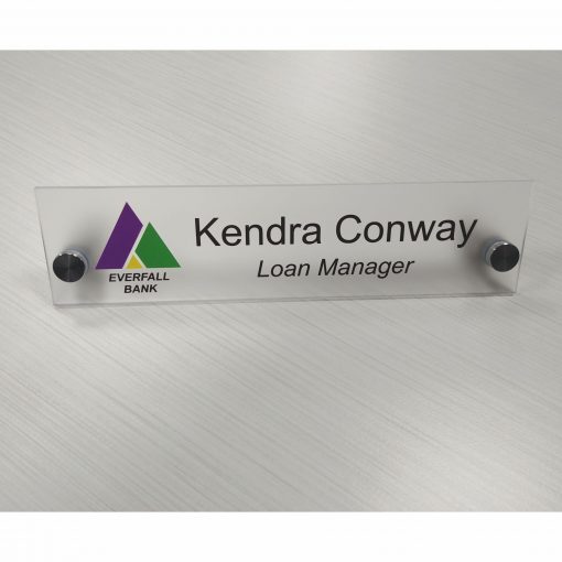 Acrylic Desk Name Plates, Rectangle Shape - NapNameplates.com