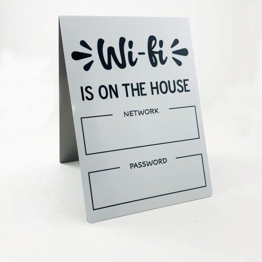 5" x 7" Dry Erase Wi-Fi Tent Sign - 2 Pack - NapNameplates