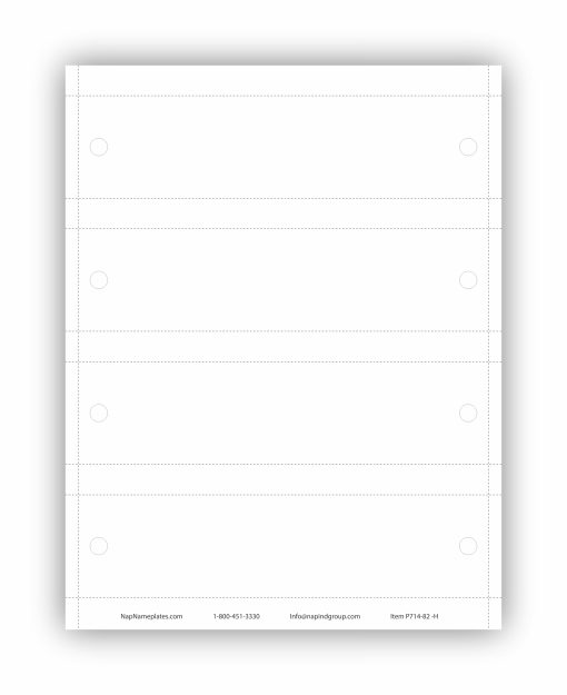 8x2 Printable Paper Name Plates for Offices - NapNameplates.com